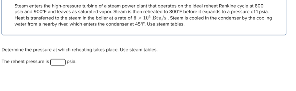 Solved Steam enters the high-pressure turbine of a steam | Chegg.com