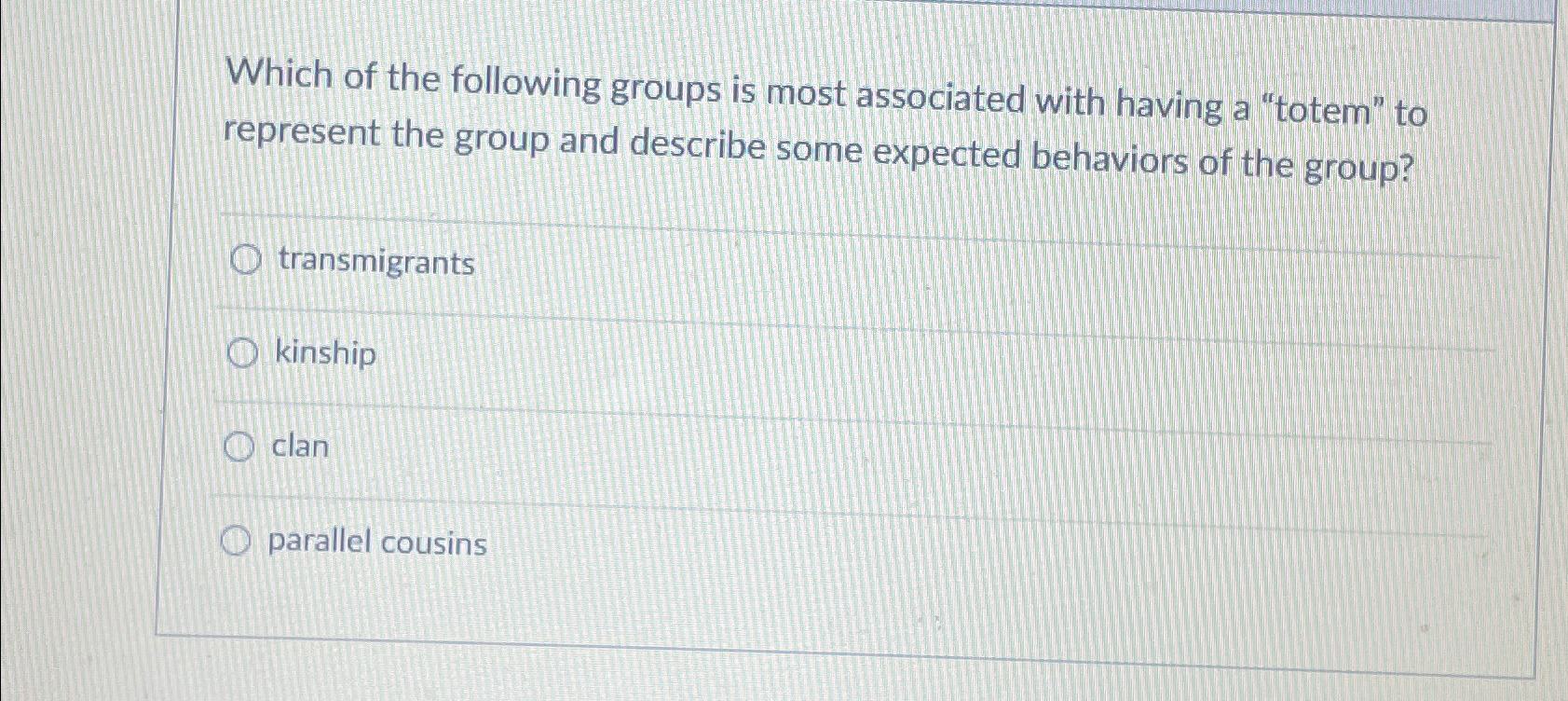 Solved Which of the following groups is most associated with | Chegg.com