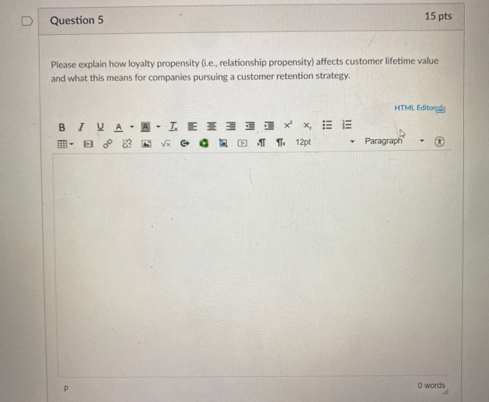 Solved Question 5 15 pts Please explain how loyalty | Chegg.com Solved Question 5 15 pts Please explain how loyalty | Chegg.com