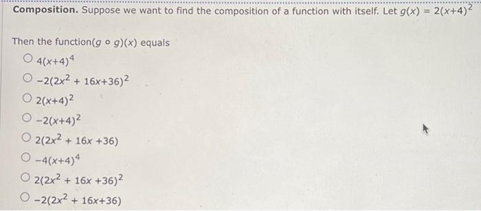 Solved Composition. Suppose we want to find the composition | Chegg.com