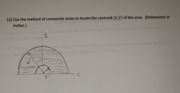 Solved Use the method of composite areas to locate the | Chegg.com