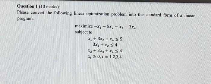 Solved Question 1 (10 marks) Please convert the following | Chegg.com