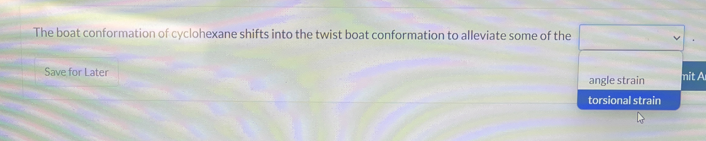Solved The boat conformation of cyclohexane shifts into the | Chegg.com