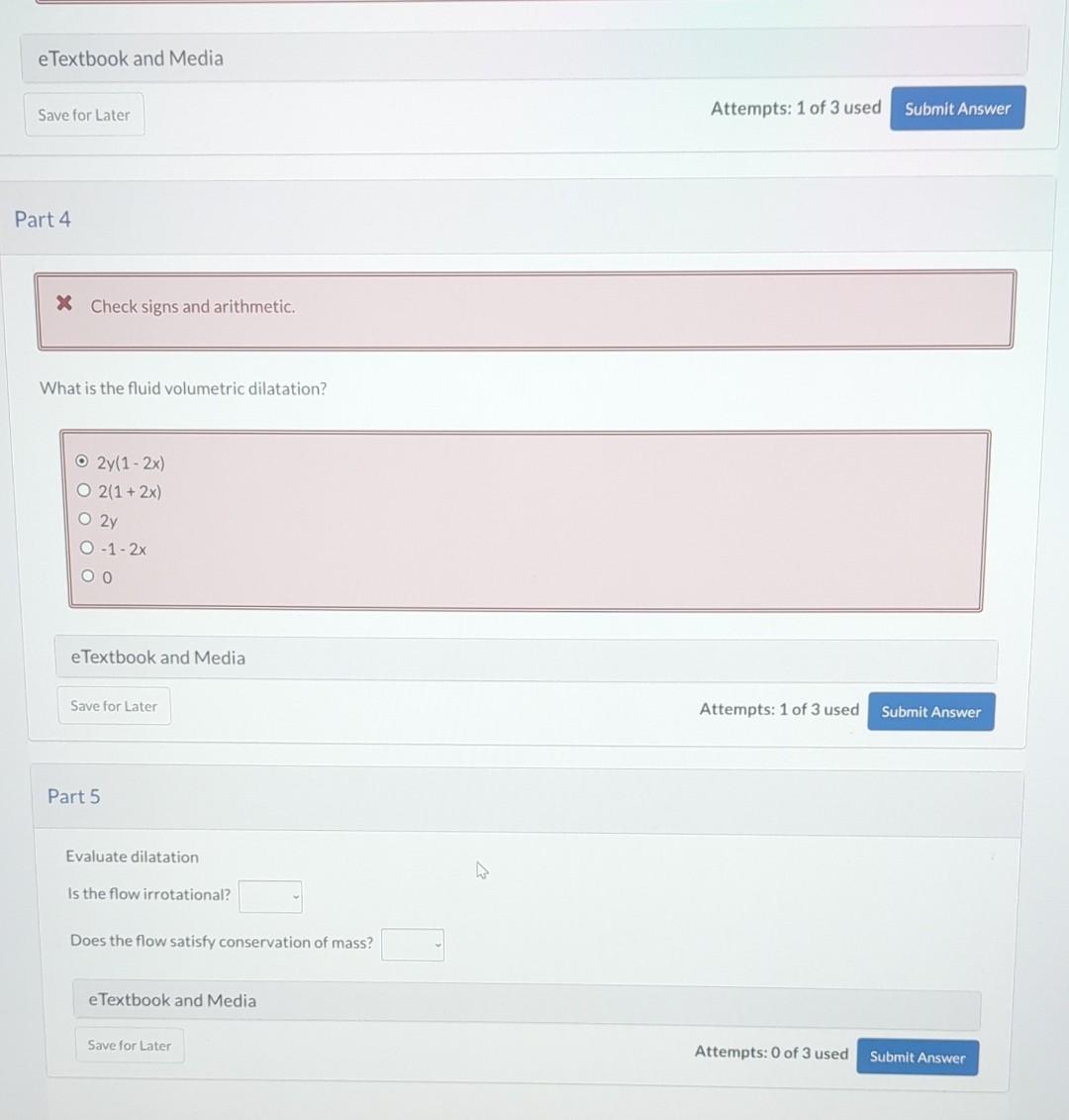 Solved The Velocity Components Of An Incompressible