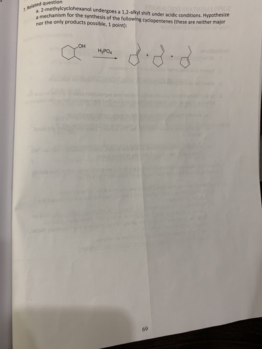 Solved Related question 2-methylcyclohexanol undergoes a | Chegg.com