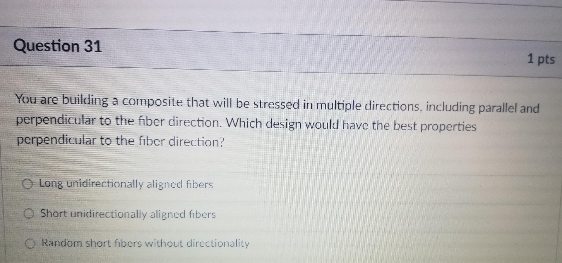 Solved You are building a composite that will be stressed in | Chegg.com