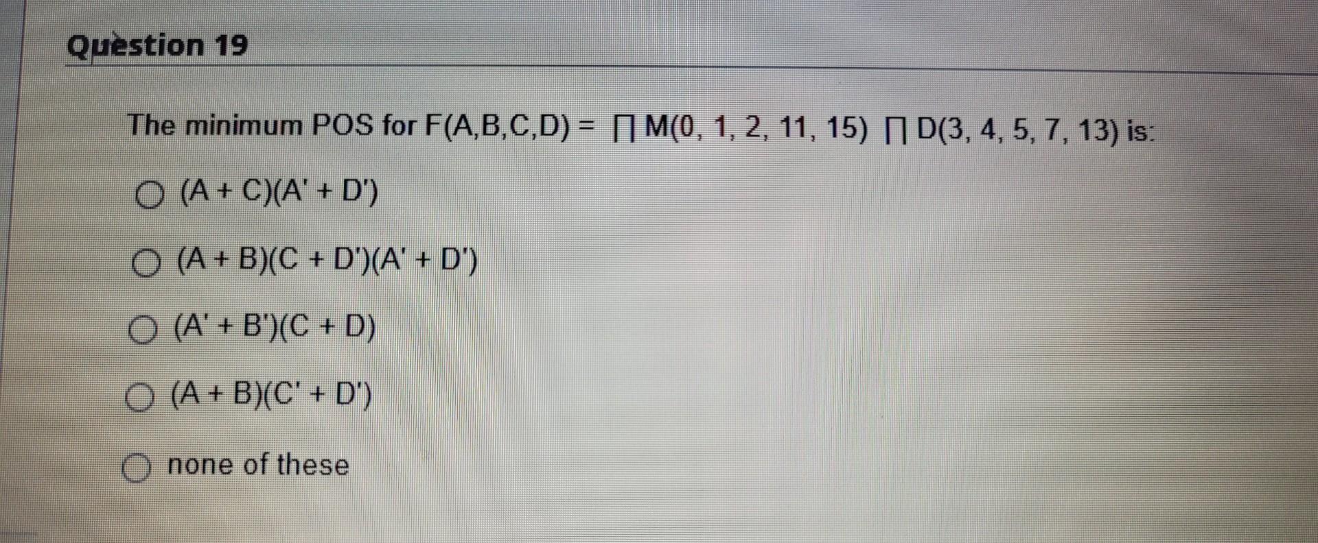 Solved The minimum POS for | Chegg.com