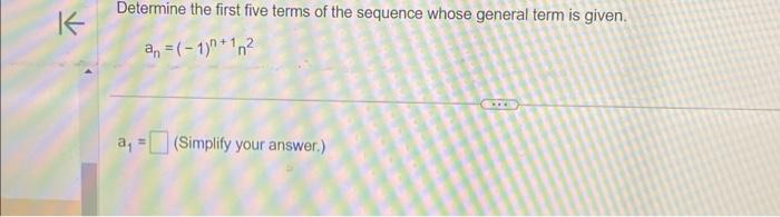 Solved Determine the first five terms of the sequence whose | Chegg.com