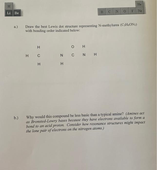 Solved a.) Draw the best Lewis dot structure representing | Chegg.com
