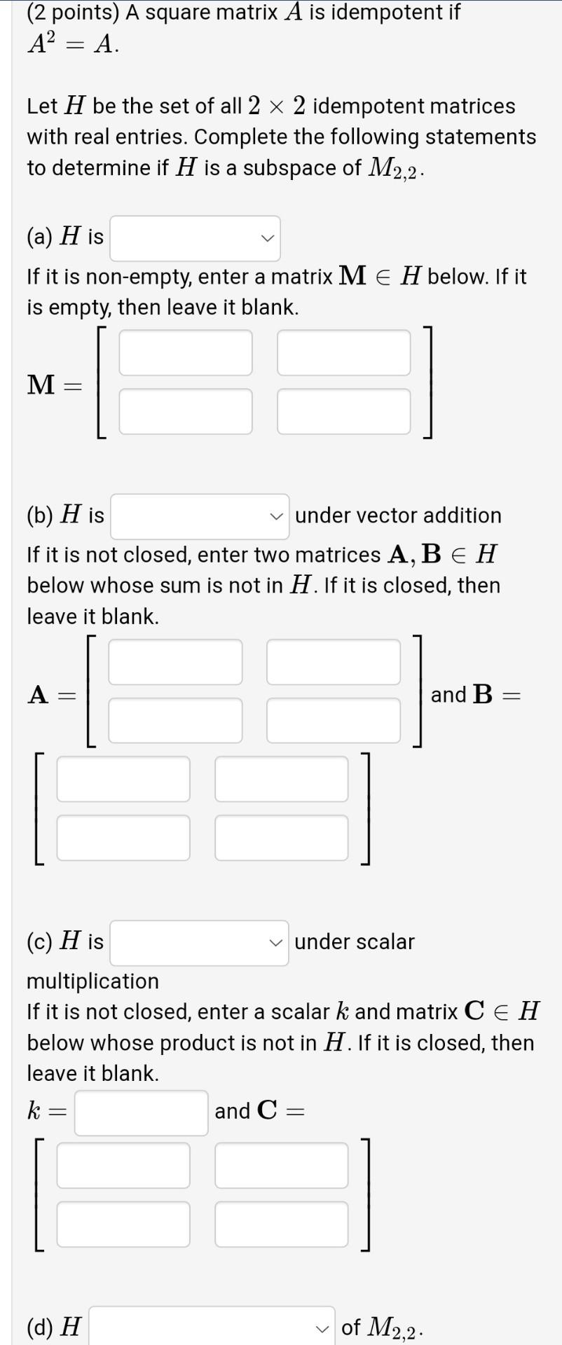 Solved (3 points) Let 1 2 0 -2 1 A -3 -6 3 -3 -9 -2 -4 -4 16 | Chegg.com