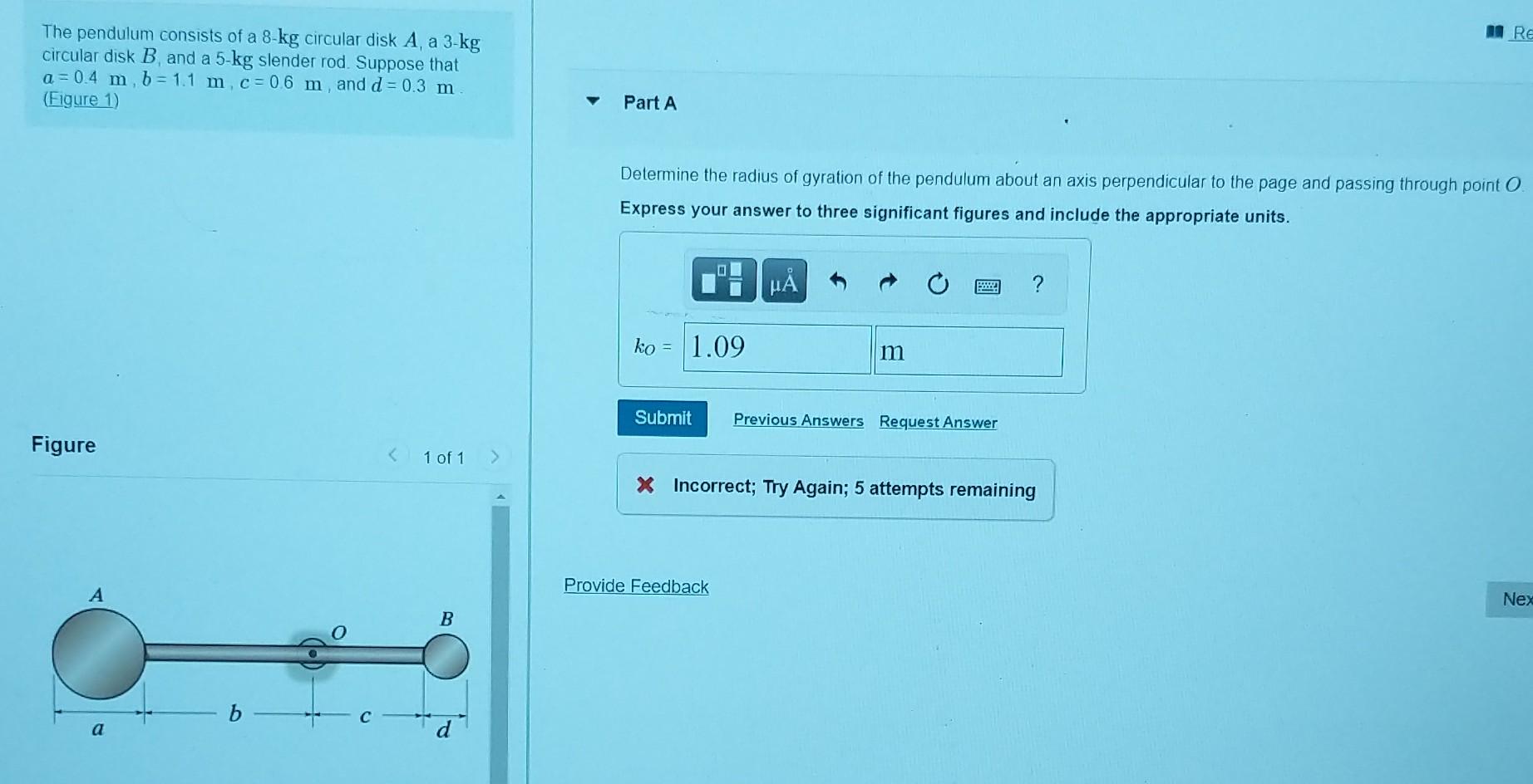 Solved A RE a The pendulum consists of a 8-kg circular disk | Chegg.com