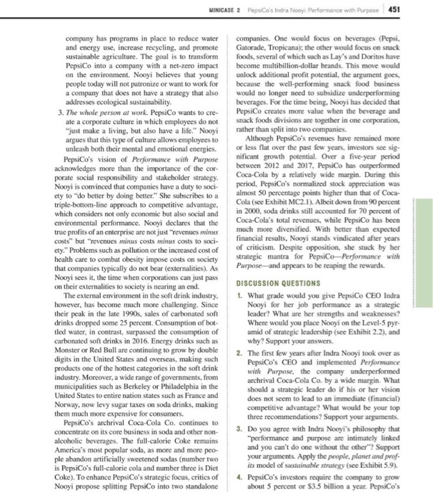 Solved How do you categorize the "Performance with Purpose" | Chegg.com