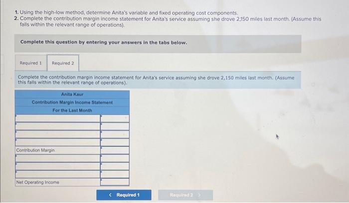 Solved E5-20 (Algo) Estimating Cost Behavior Using High-Low | Chegg.com