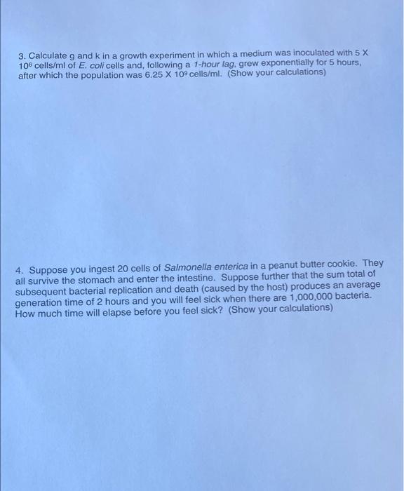 Solved Homework Set - Microbial Growth 1. When placed in an | Chegg.com