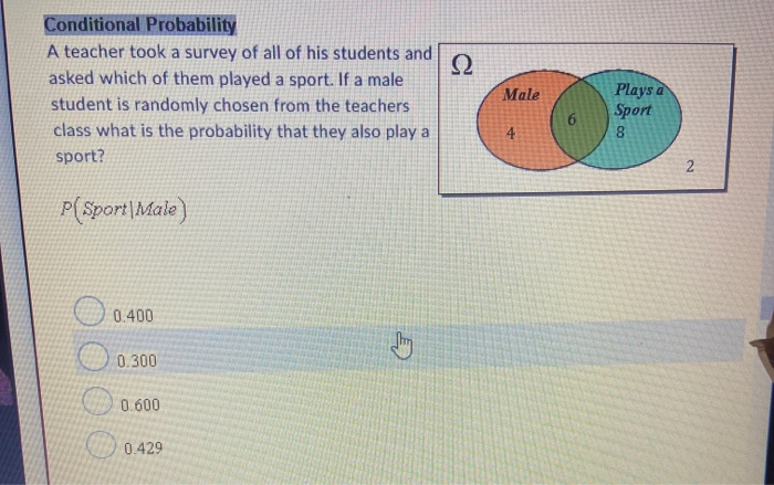 Solved Conditional Probability Two standard 6 sided dice are | Chegg.com