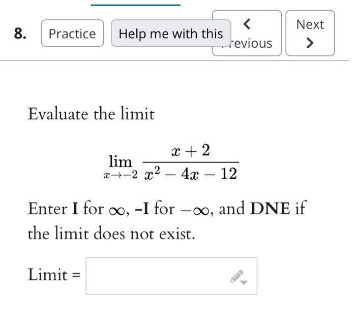 Solved Given limx→−2f(x)=5 and limx→−2g(x)=3, evaluate | Chegg.com