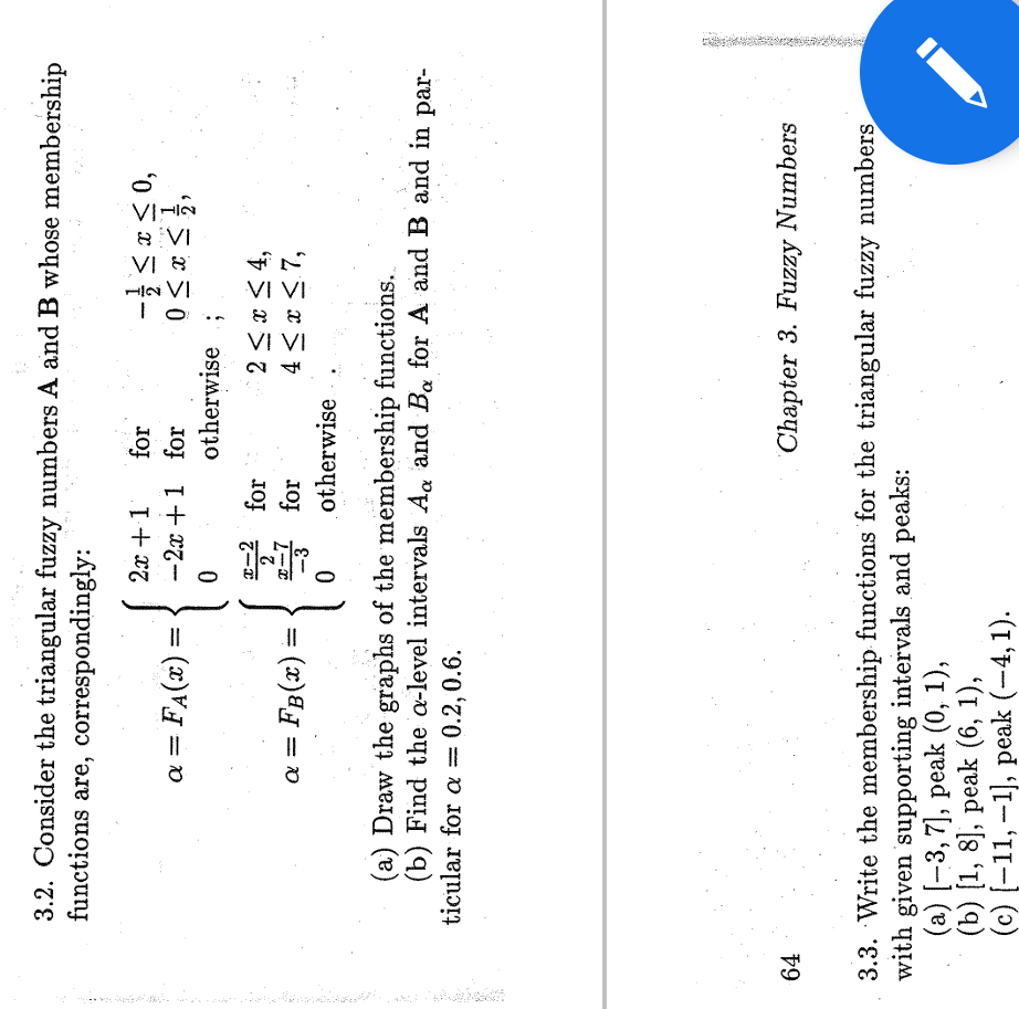 Solved 4.4. Consider the triangular fuzzy numbers B | Chegg.com