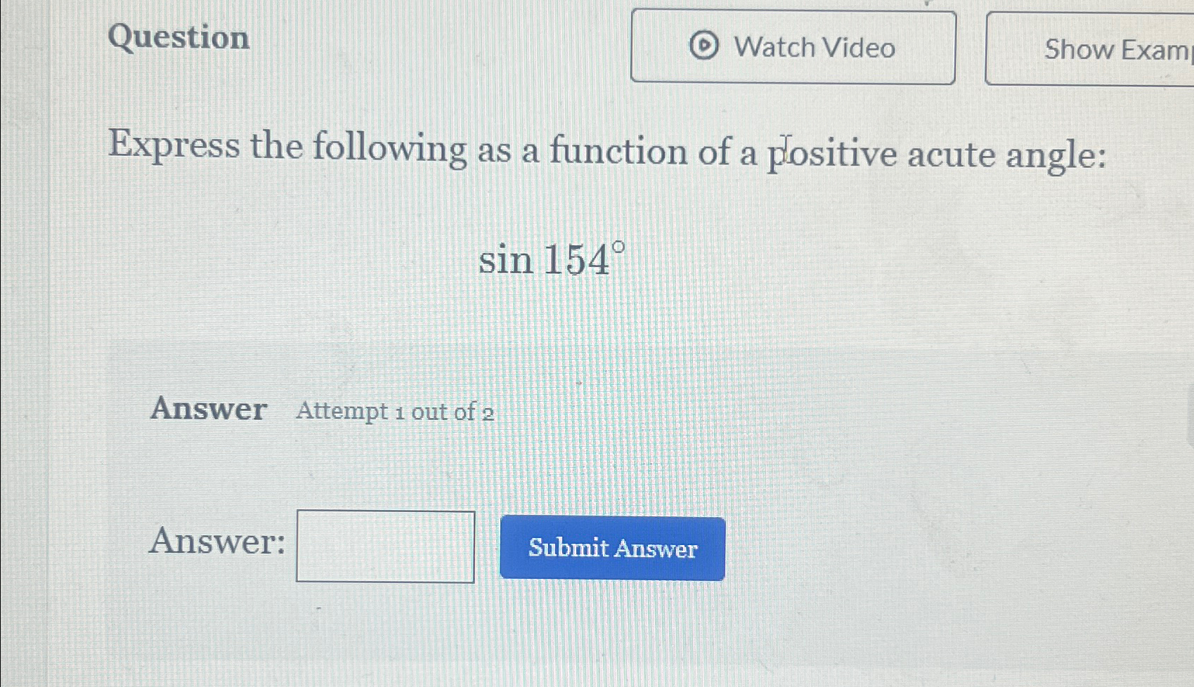 Solved QuestionShow ExamExpress the following as a function | Chegg.com