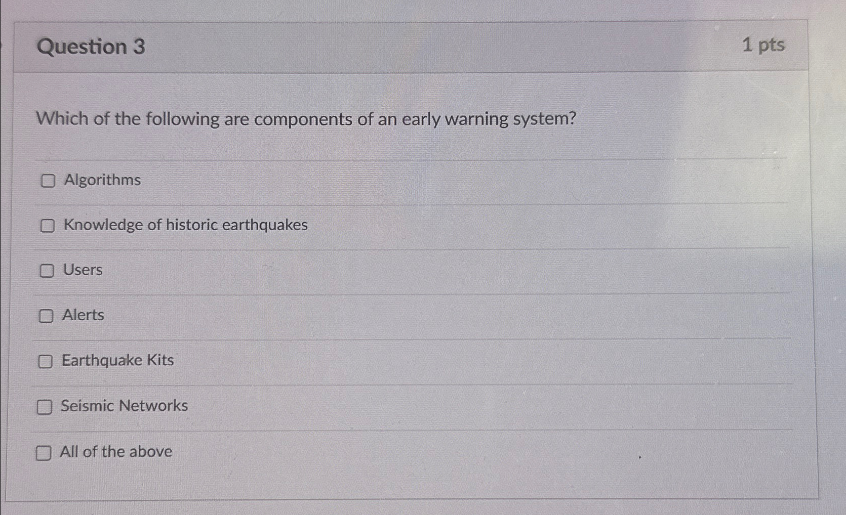Solved Question 31ptsWhich of the following are components | Chegg.com