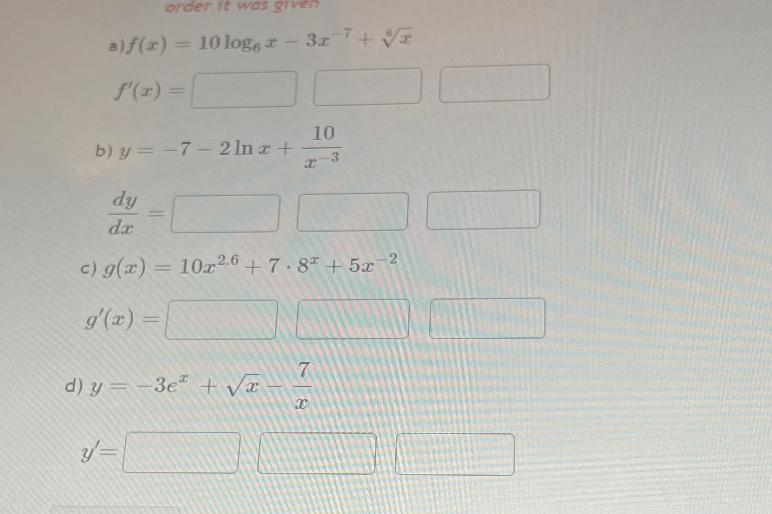 Solved onder it was given | Chegg.com