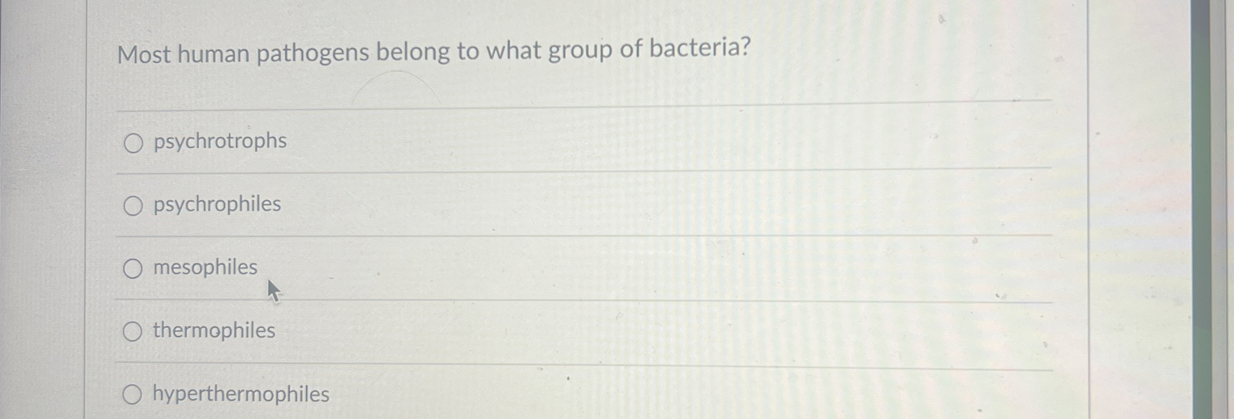 Solved Most human pathogens belong to what group of | Chegg.com