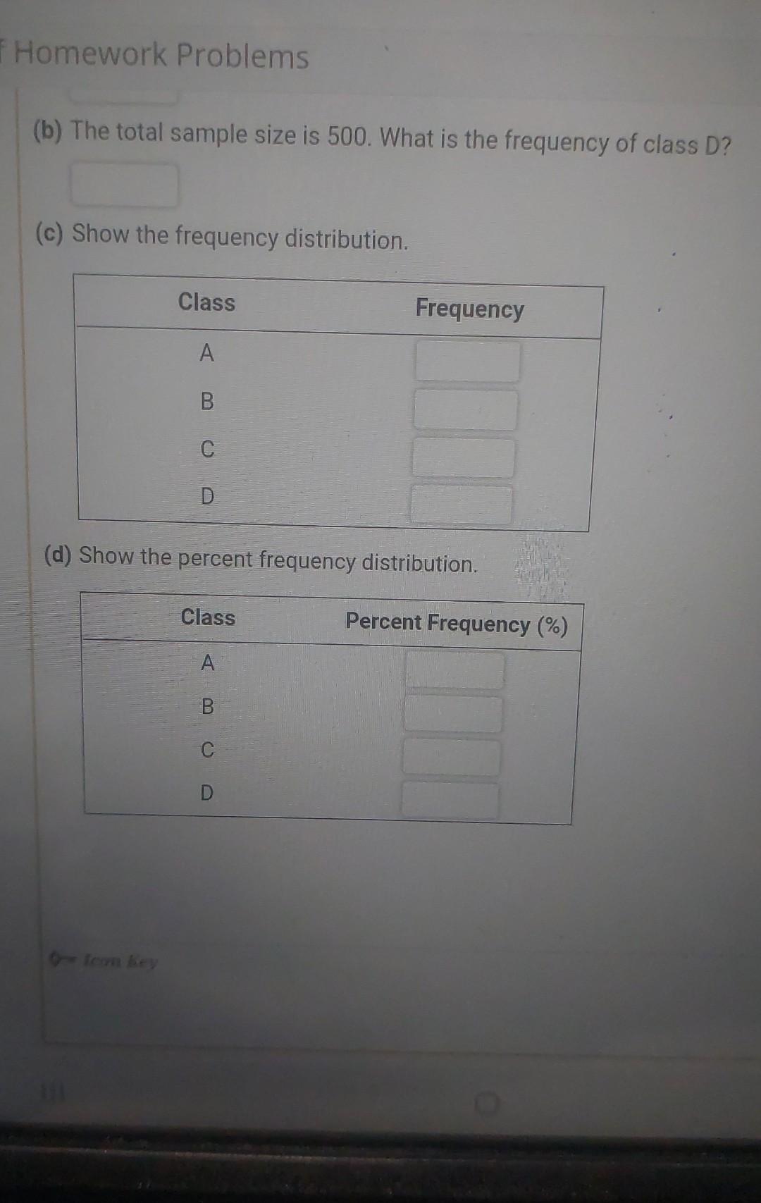 Solved et of Homework Problems A partial relative frequency | Chegg.com