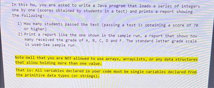 Solved In this hw, you are asked to write a Java program | Chegg.com
