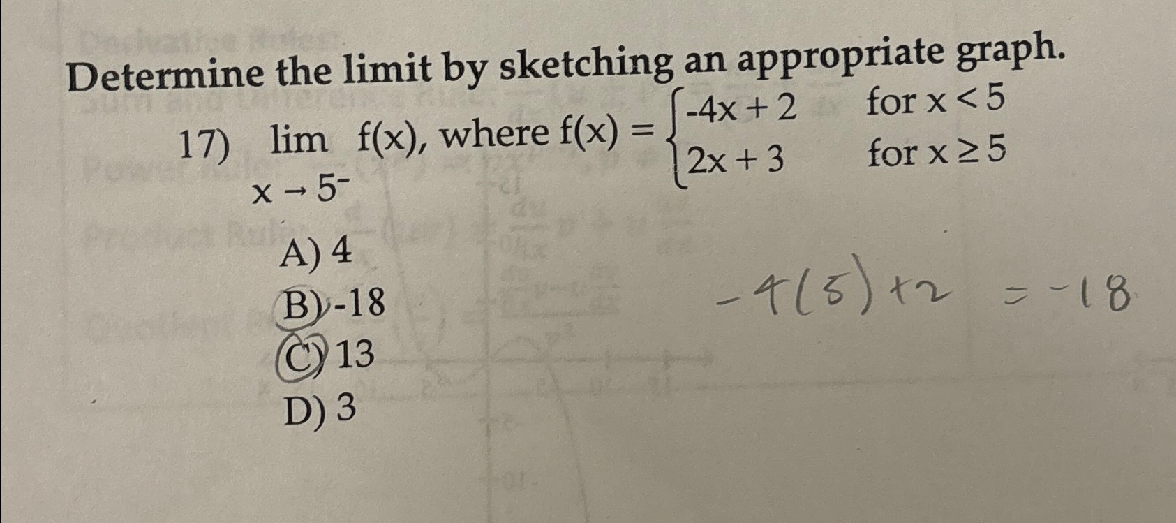 Solved Determine the limit by sketching an appropriate | Chegg.com
