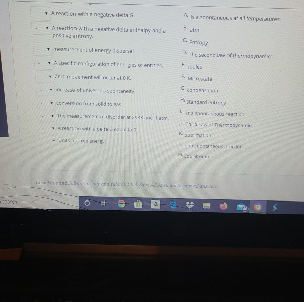 Solved A reaction with a negative delta G. A Is a | Chegg.com