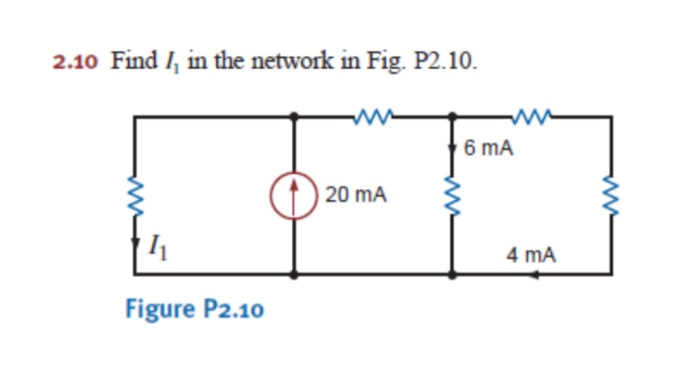 Solved 2.10 Find I, in the network in Fig. P2.10. 6 mA 20 mA | Chegg.com
