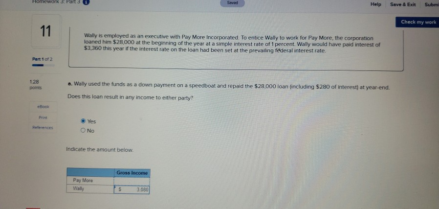 Solved Homework 3. Part 3 Saved Help Save & Exit Submi Check | Chegg.com