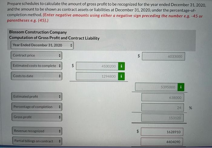 Solved Blossom Construction Company began operations on | Chegg.com