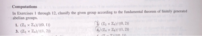 Solved Computations In Exercises 1 Through 12 Classify The 