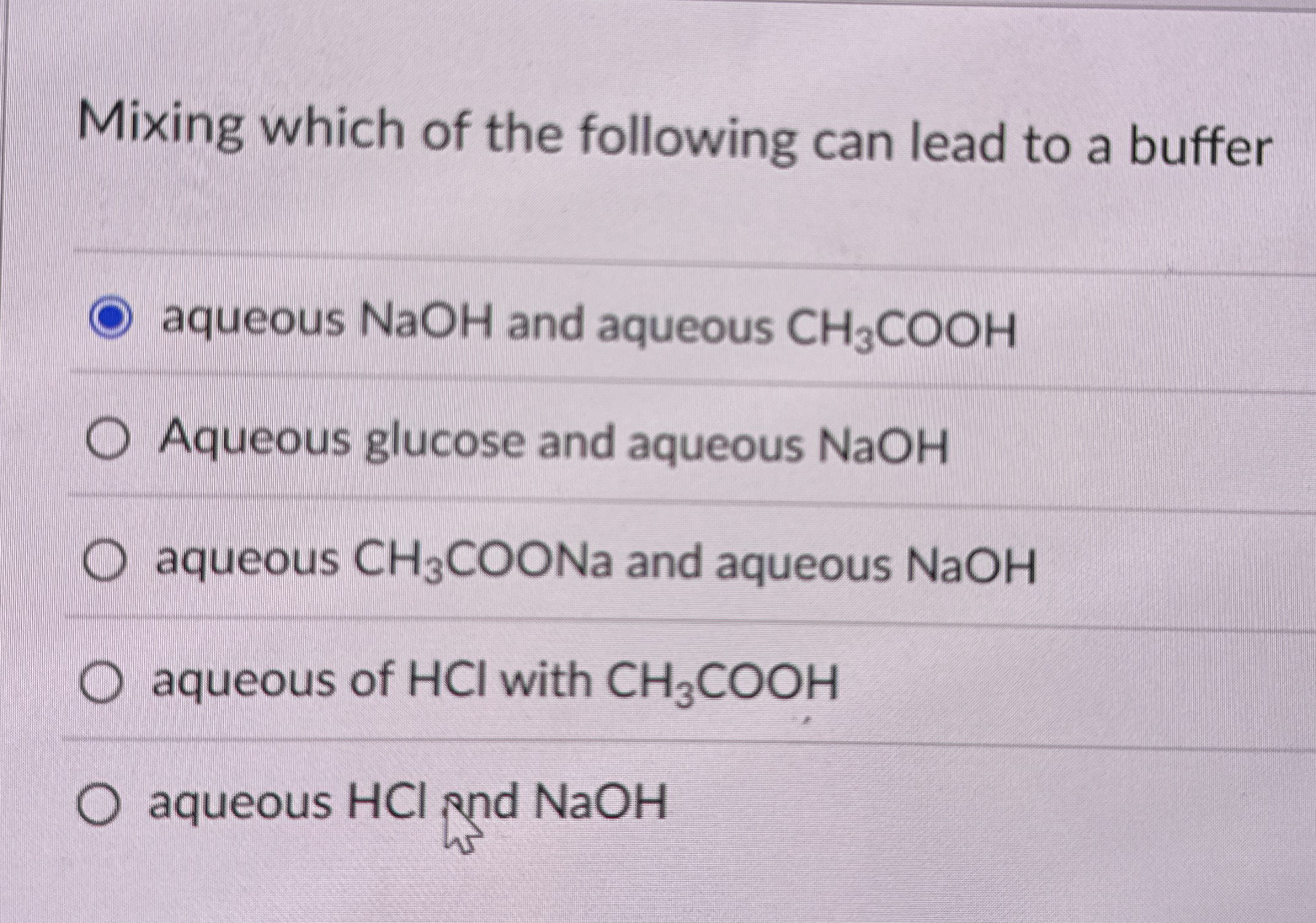 Solved Mixing which of the following can lead to a | Chegg.com