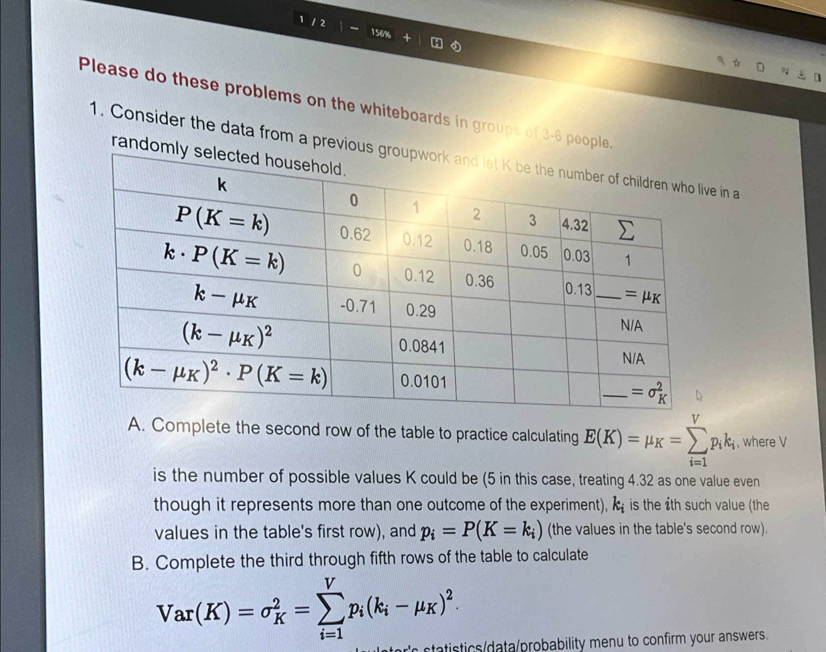 Solved Consider the data from a previous household.randomly | Chegg.com