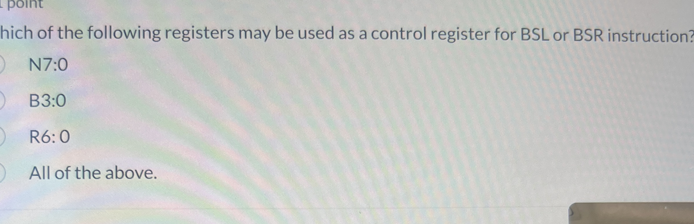 Solved hich of the following registers may be used as a | Chegg.com