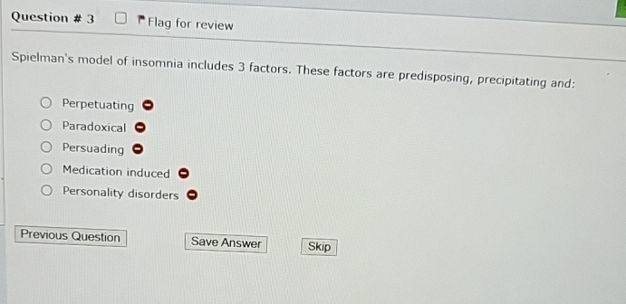 Solved Question # 3Flag for reviewSpielman's model of | Chegg.com