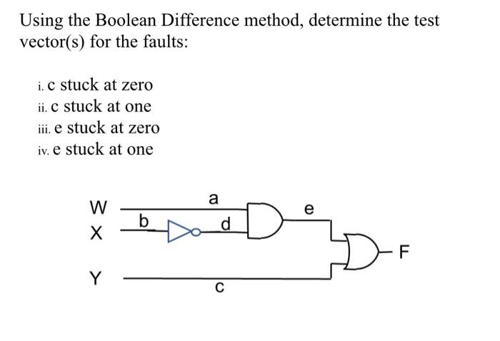 Solved Using the Boolean Difference method, determine the | Chegg.com