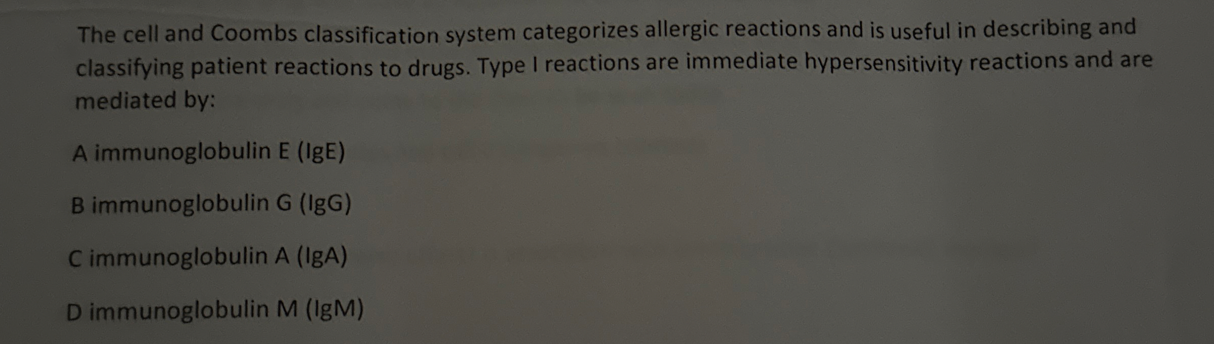Solved The cell and Coombs classification system categorizes | Chegg.com