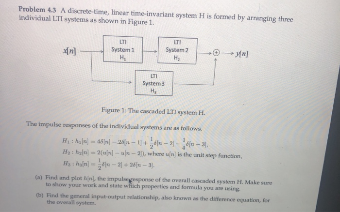 Solved Problem 4.3 A discrete-time, linear time-invariant | Chegg.com