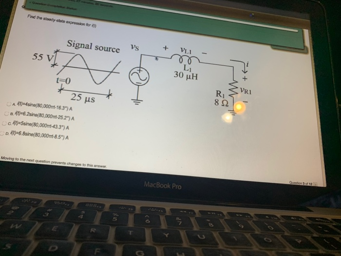 Solved Find the steady-state expression for Signal source Vs | Chegg.com