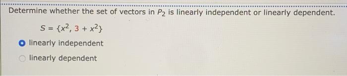 Solved Determine whether the set S is linearly independent | Chegg.com