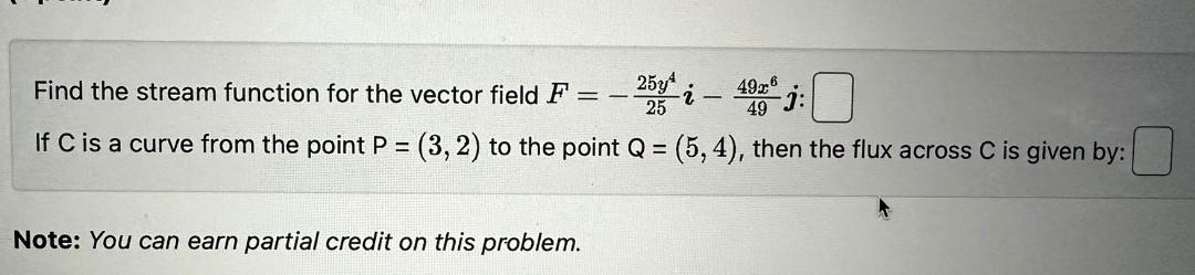 Solved Find the stream function for the vector field | Chegg.com
