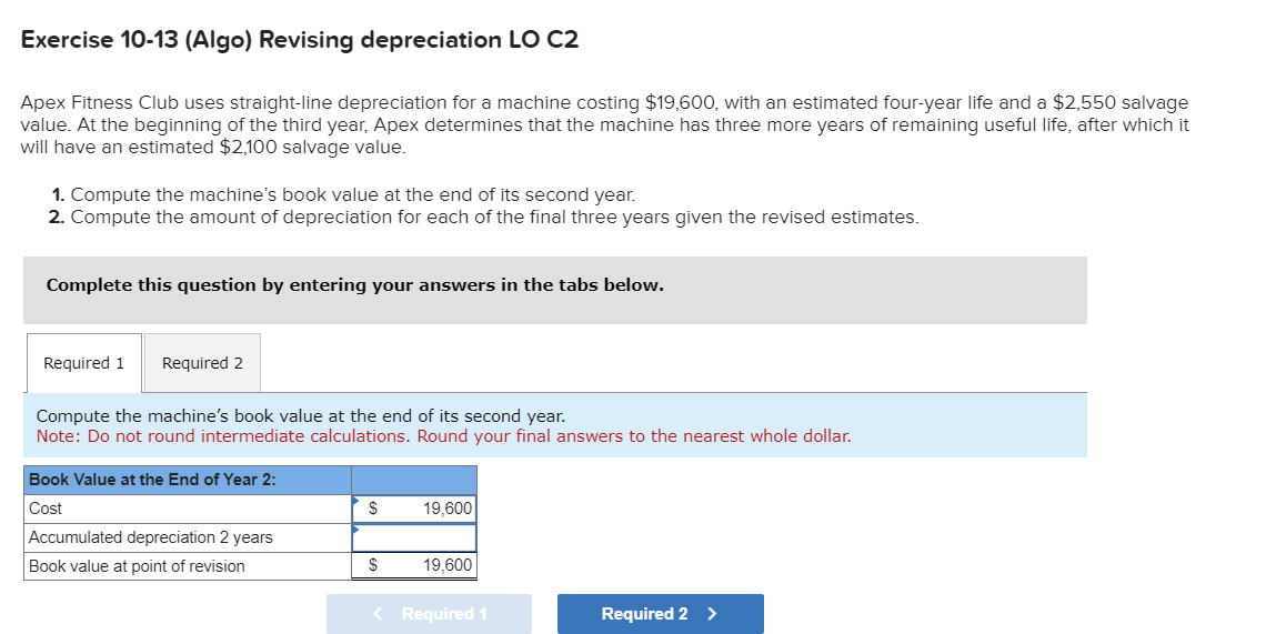 Solved Exercise 10-13 (Algo) ﻿Revising depreciation LO | Chegg.com