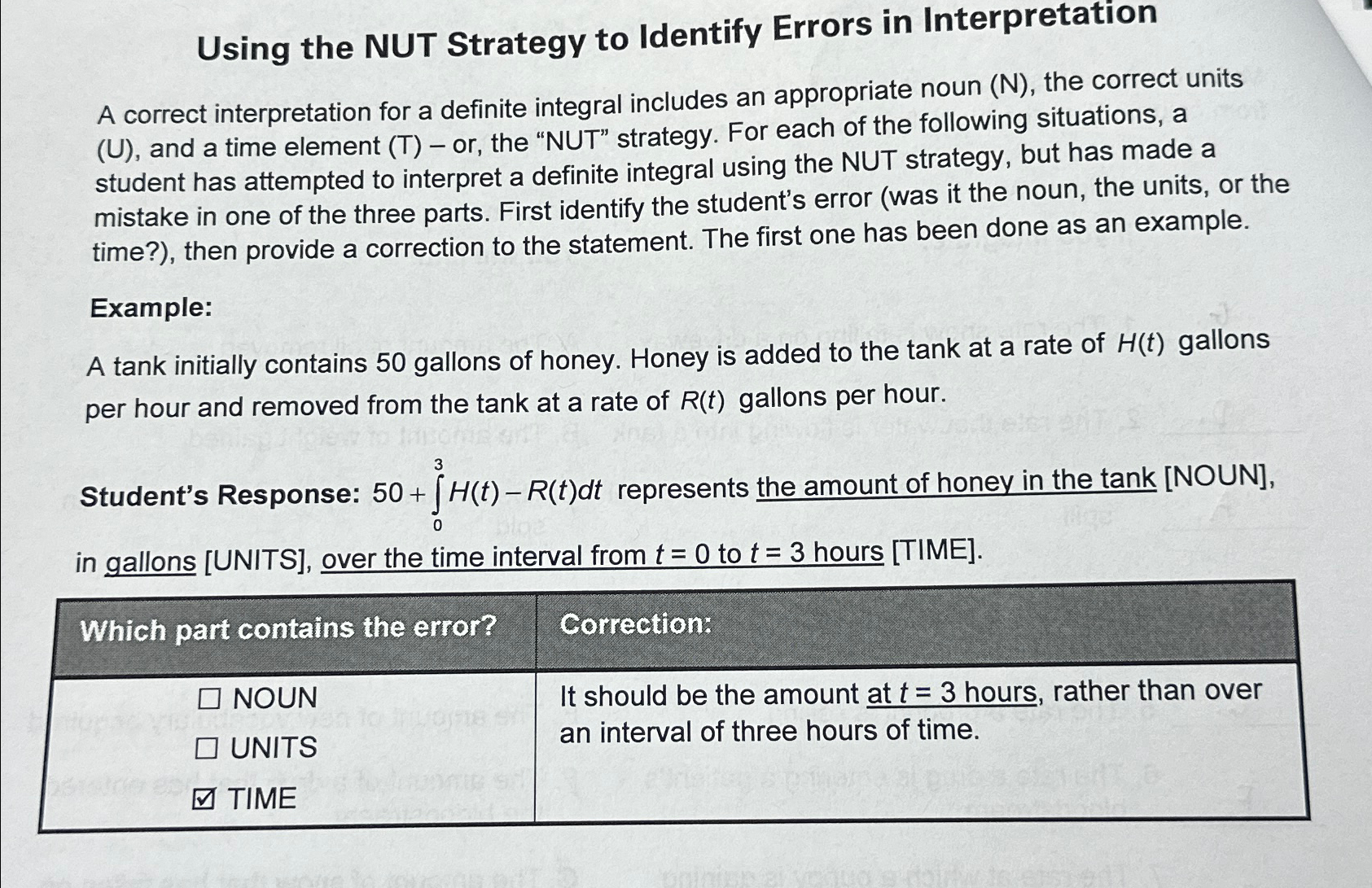 Solved Using the NUT Strategy to Identify Errors in | Chegg.com