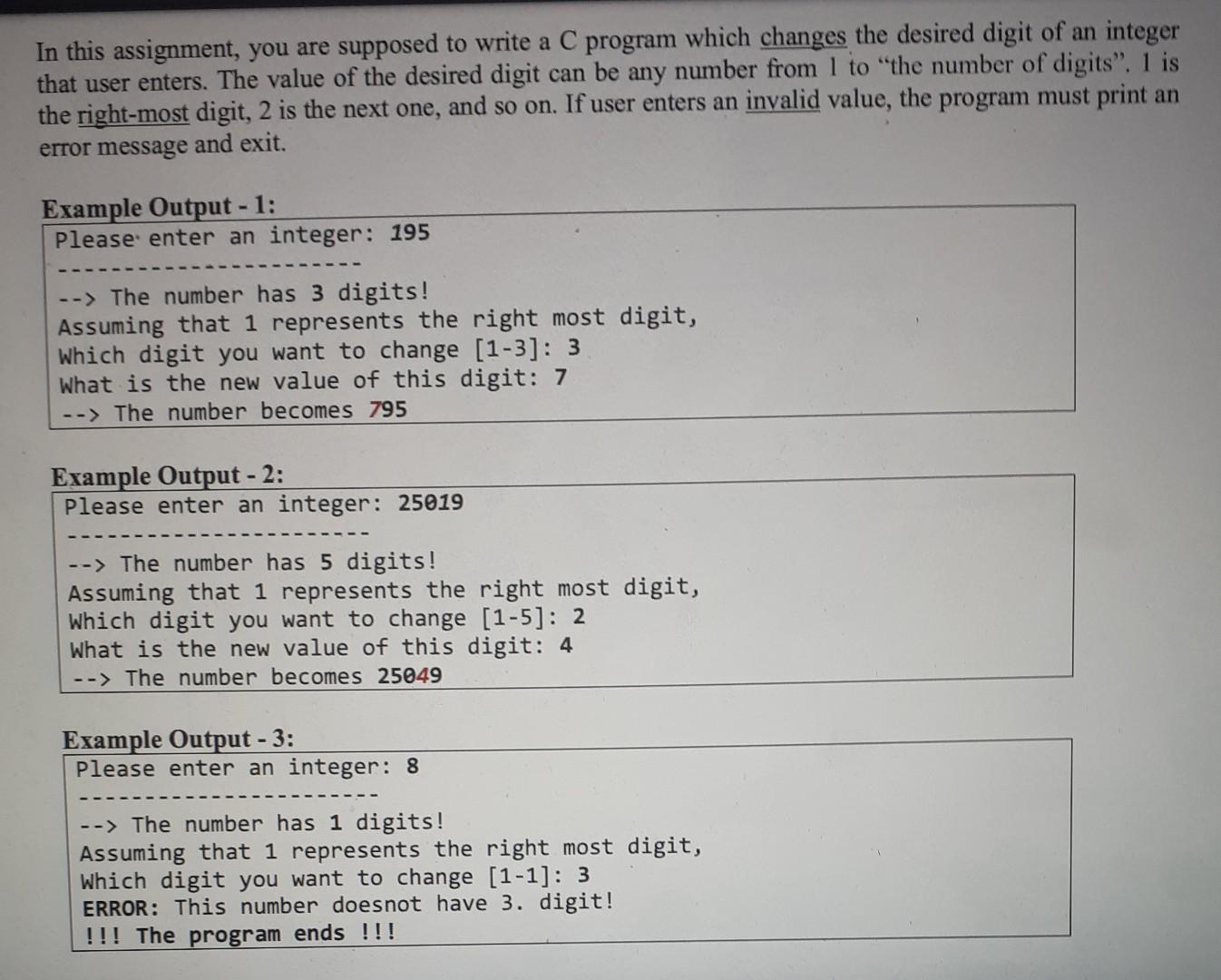 Solved In this assignment, you are supposed to write a C | Chegg.com