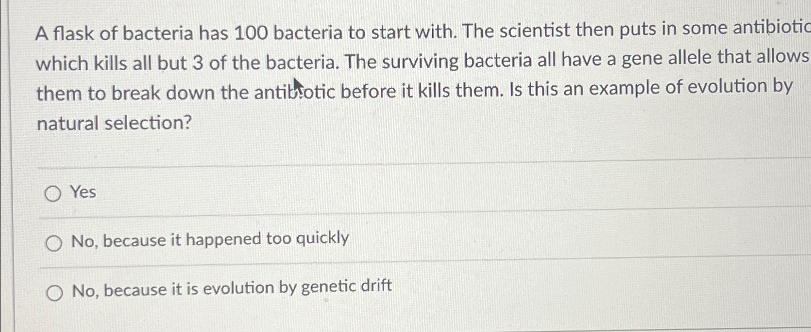 Solved A flask of bacteria has 100 ﻿bacteria to start with. | Chegg.com
