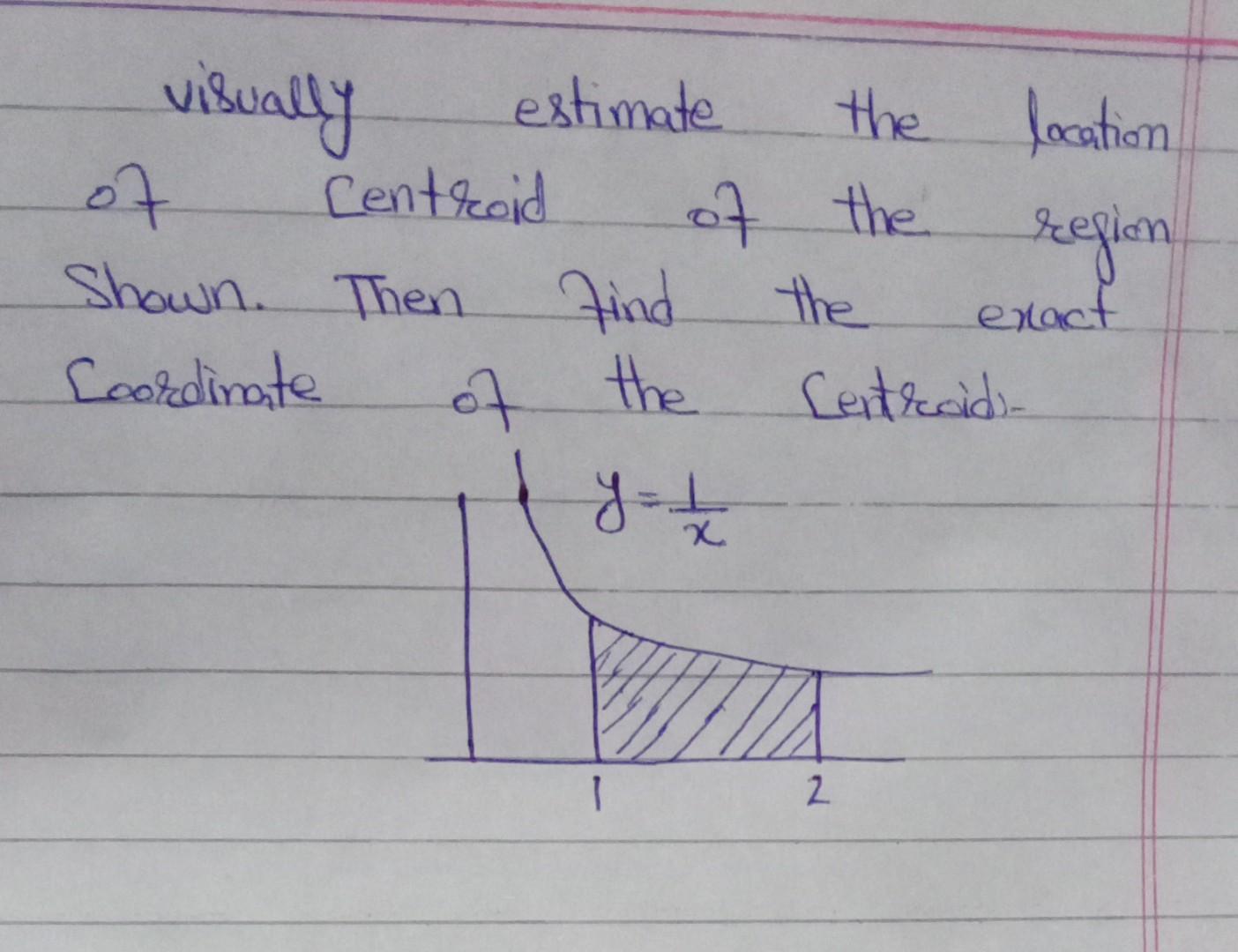 Solved visually estimate the location of Centroid of the | Chegg.com