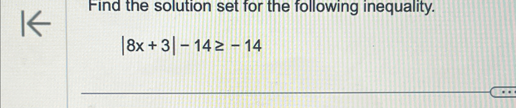 Solved Find the solution set for the following | Chegg.com