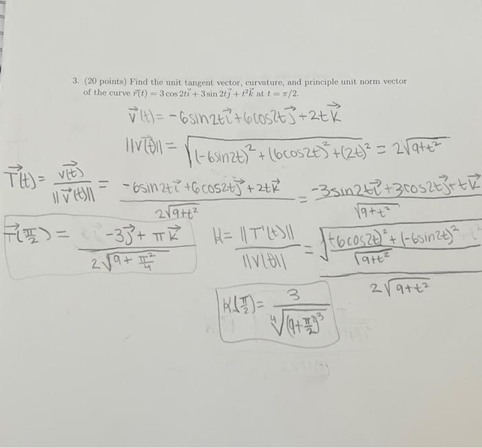 Solved Stuck on this vector calculus problem. Unsure where I | Chegg.com